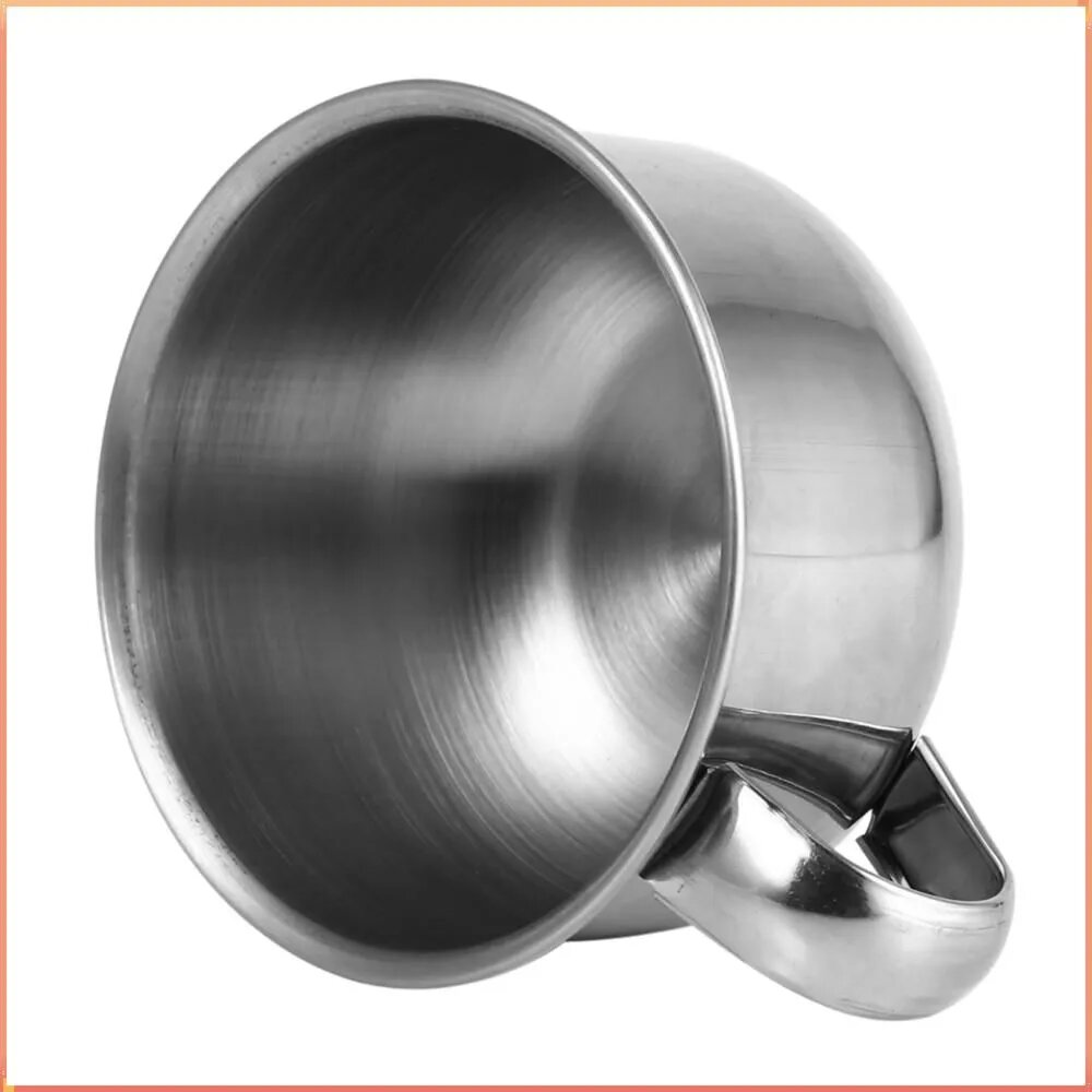 Чаша для бриться из нержавеющей стали, элегантный и прочный инструмент для бритья для мужчин