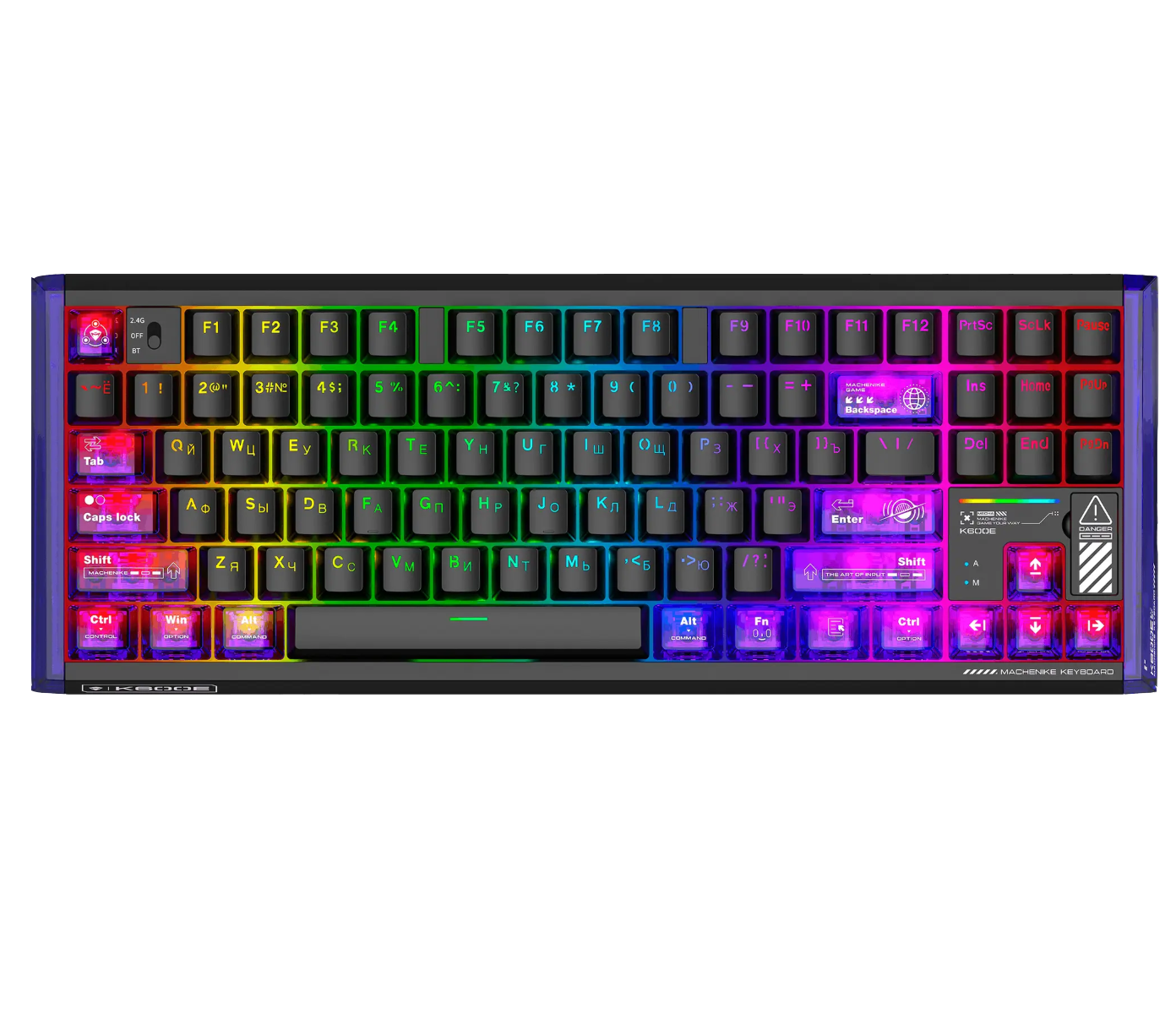 Клавиатура игровая беспроводная Machenike K600E-B87 Quantum, RGB подсветка, 87 клавиш (JJ02GF00HRU)