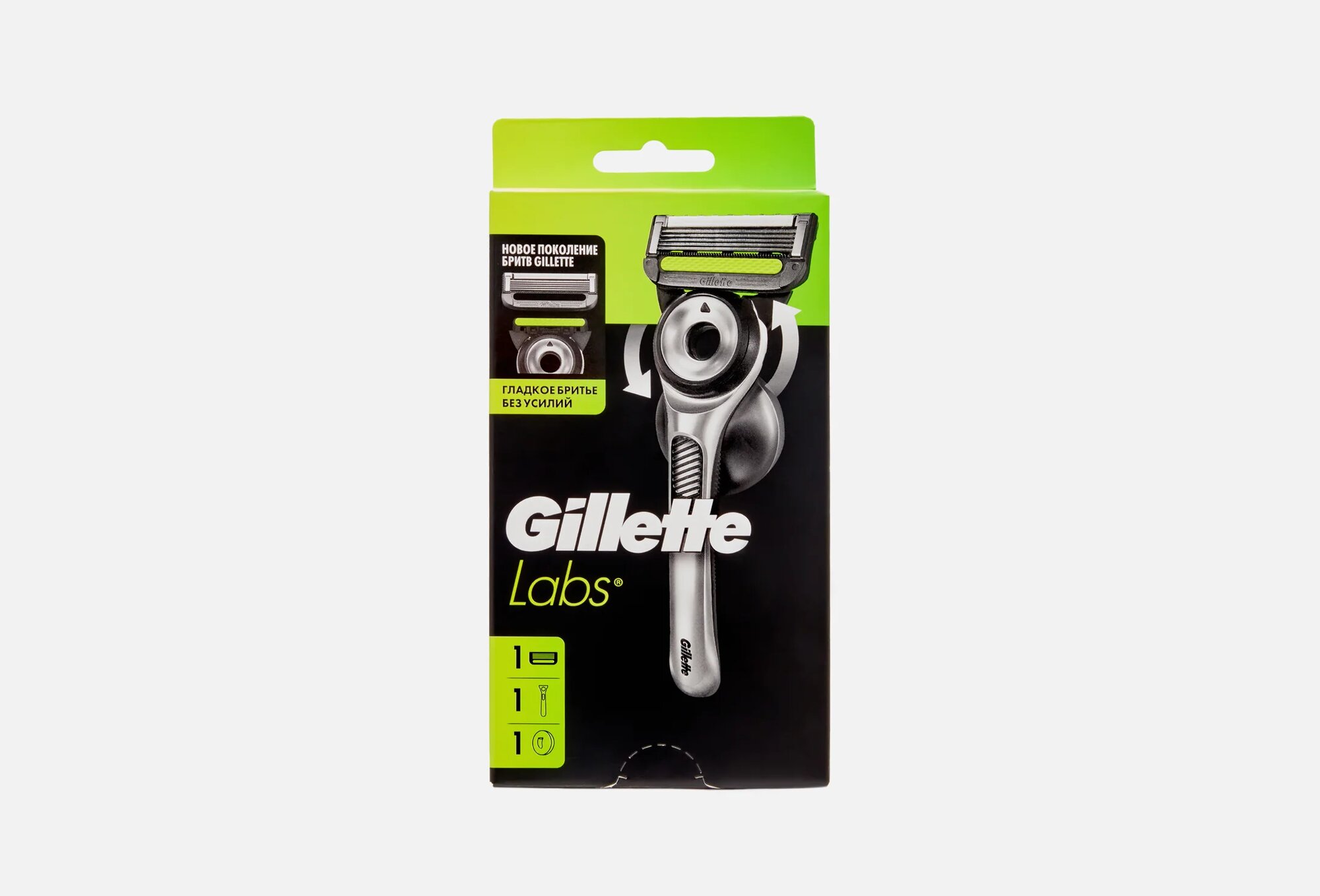 Бритва Gillette LAbs с 1 кассетой, безопасная, многоразовая, 1шт