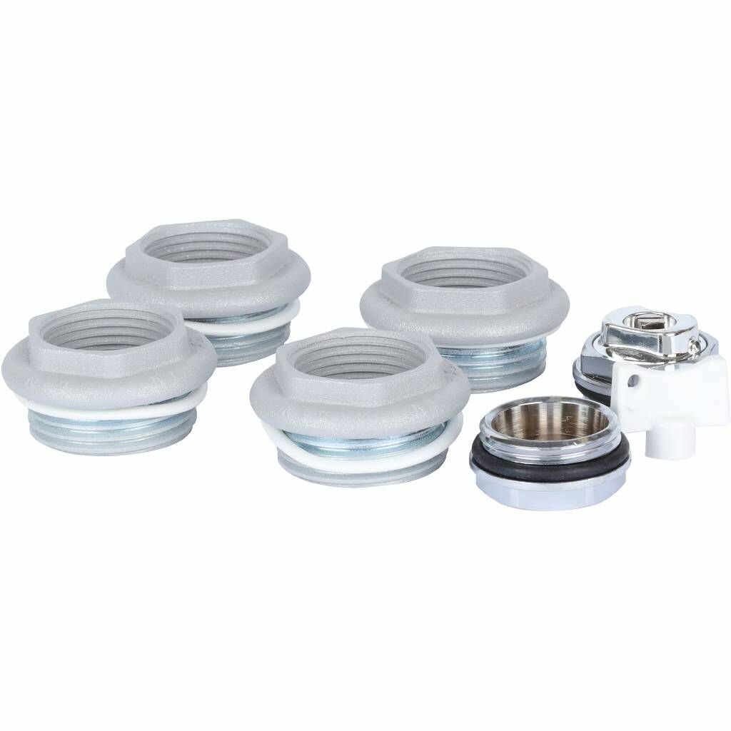 Присоединительный набор для радиатора Global KIT 3/4" серый.