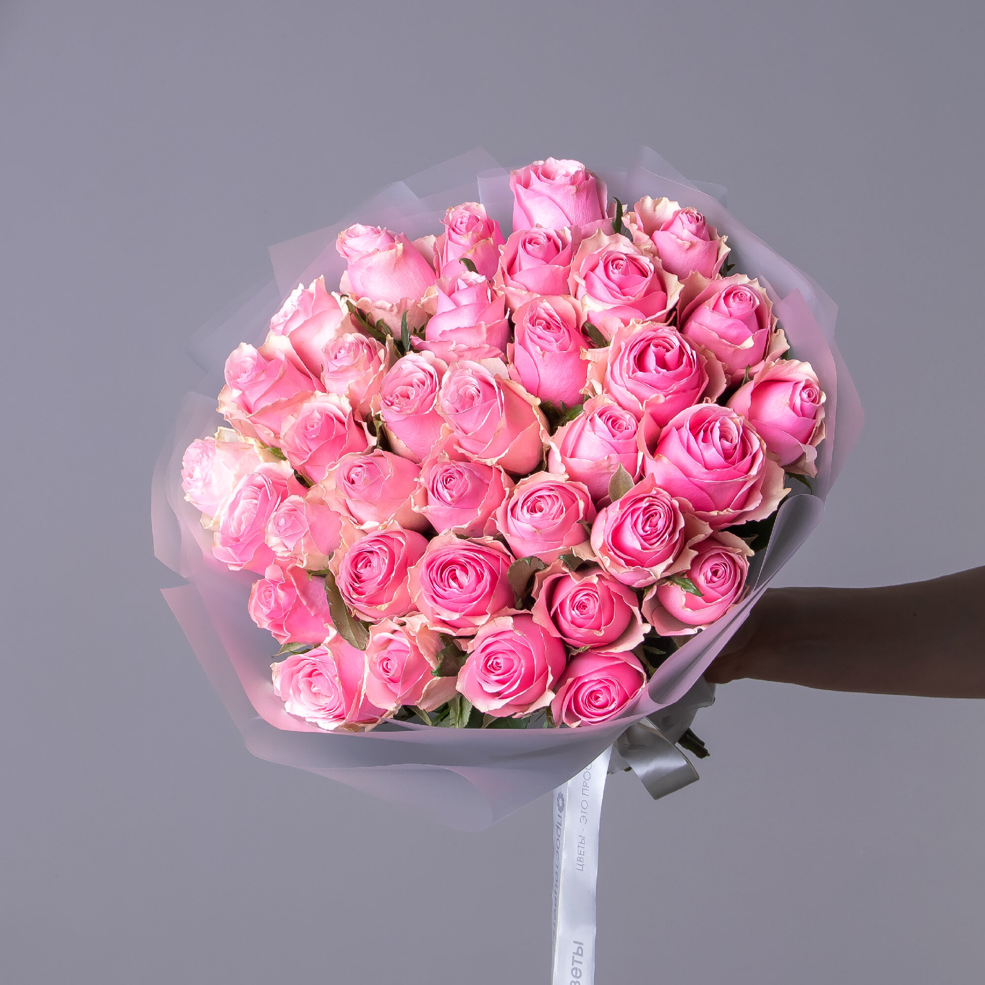 Букет Роза "Селеб" 25 шт Высота 40 см в коробке и аквабоксе от "Простоцветы"