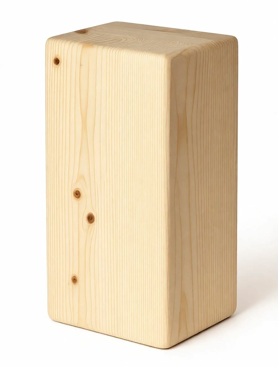 Деревянный опорный блок, кирпич для йоги однотонный BODHI