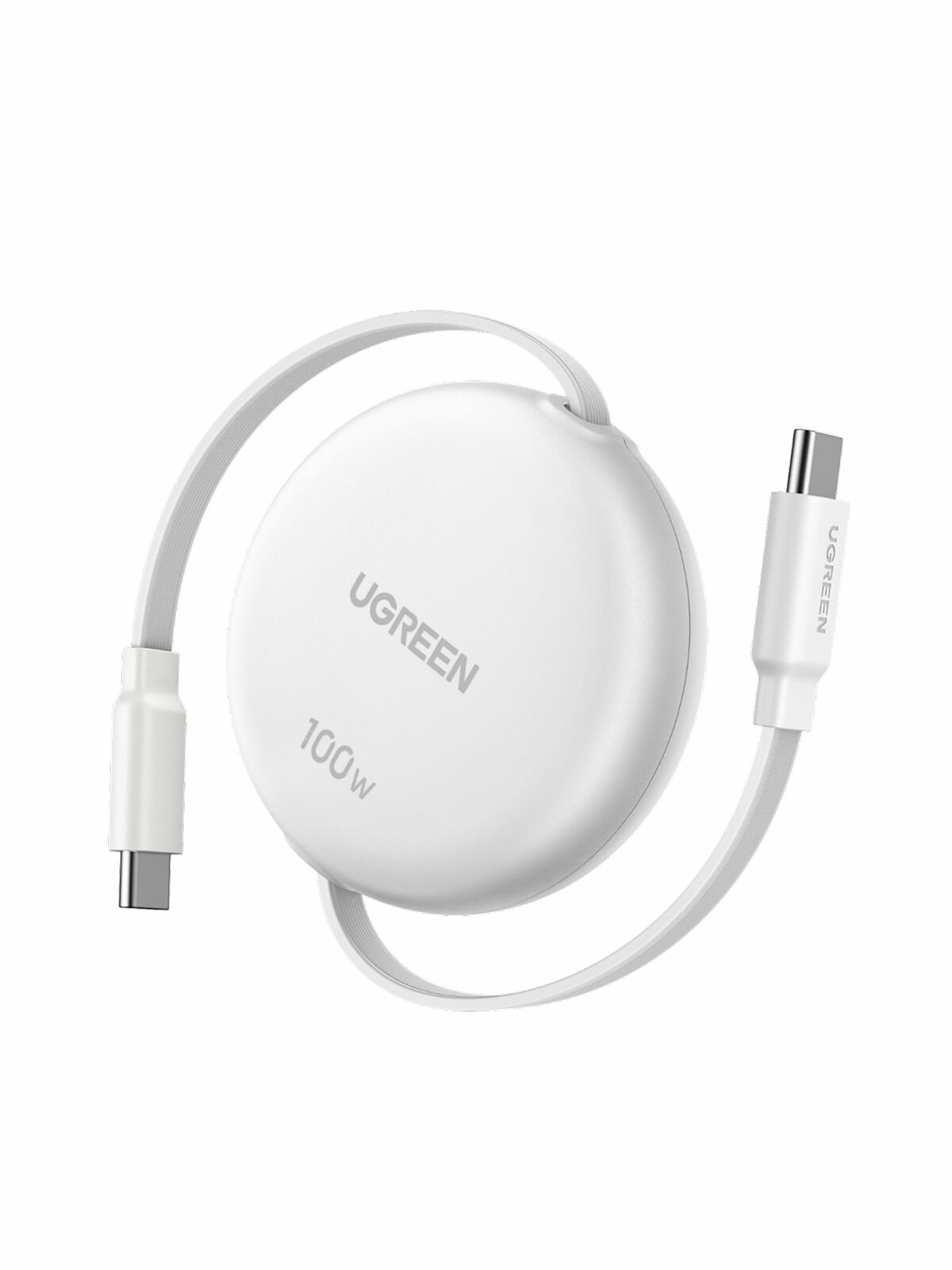 Кабель выдвижной UGREEN L531 (95673) 100W USB-C to USB-C PD Fast Charging Retractable Cable Max. Длина: 1м. Цвет: белый
