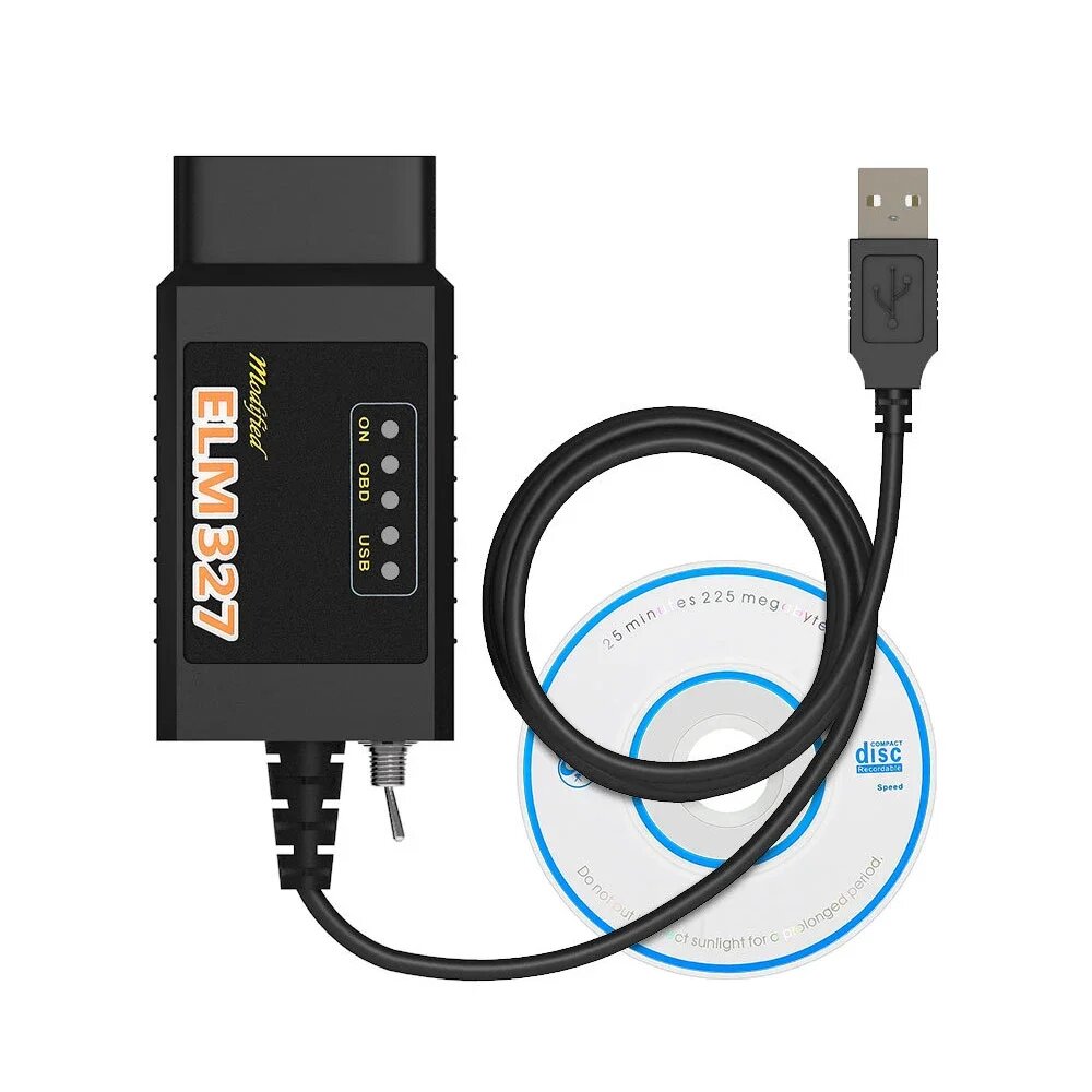ELM327 OBD2 сканер Black USB V1.5 для Ford