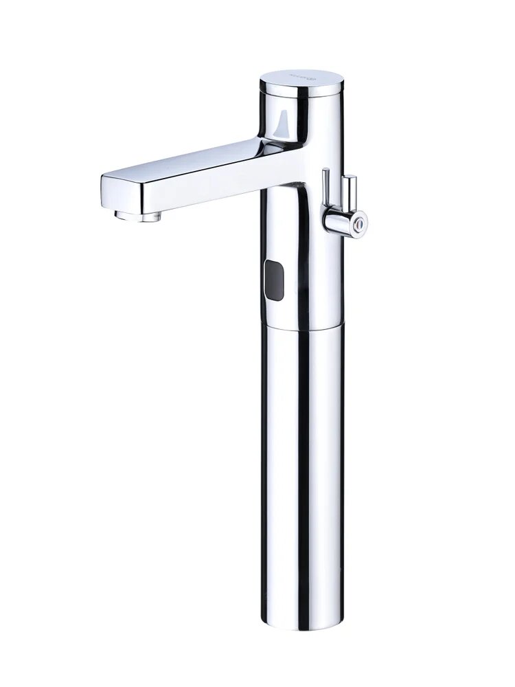 Смеситель для раковины Kludi Zenta SL E 3810605 сенсорный, хром, глянцевый, кран для ванной в раковину, из латуни, с функцией экономии расхода, для инвалидов
