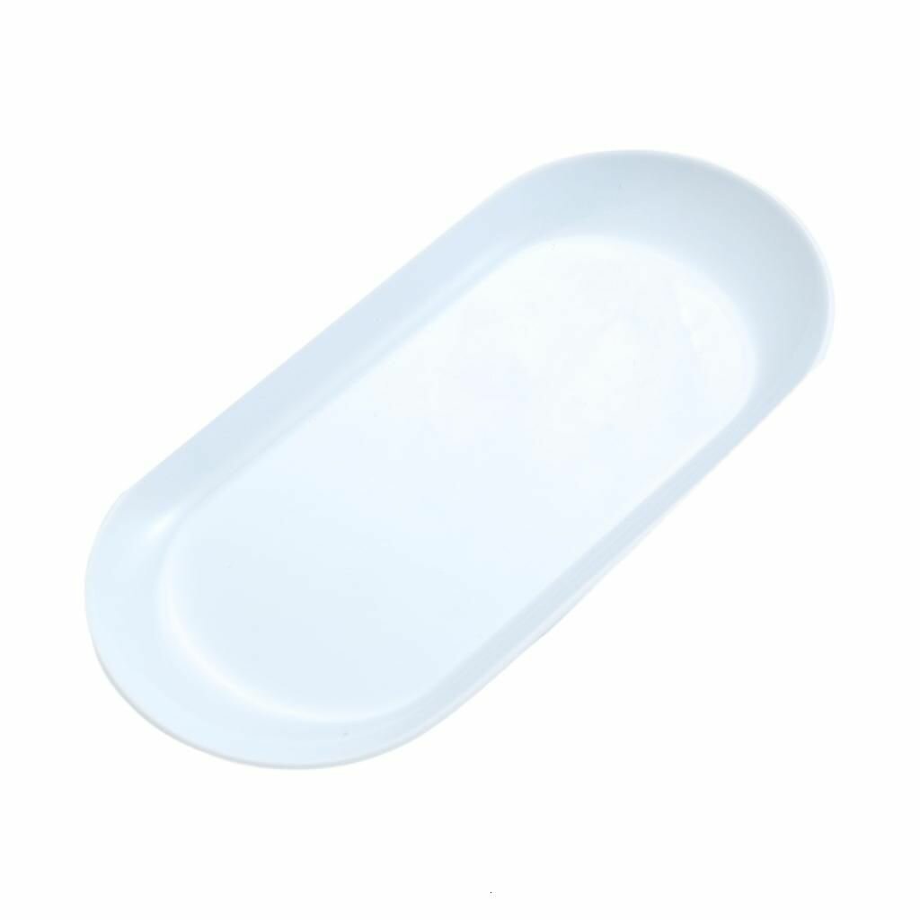 Овальная тарелка из нержавеющей стали для хранения ювелирных изделий, Светло-голубой