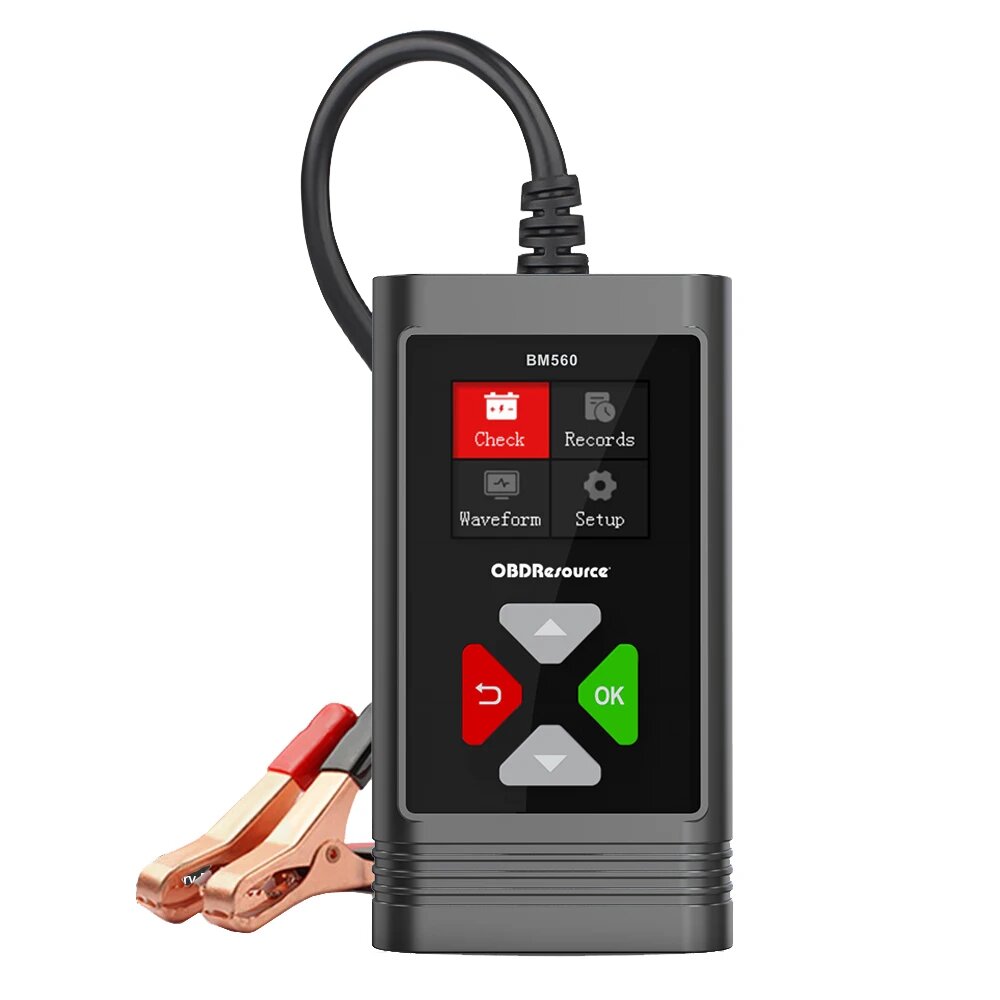 OBDResource 6-в-1 Цифровой Анализатор Автомобильных Аккумуляторов И Генераторов BM560 100-2000 CCA