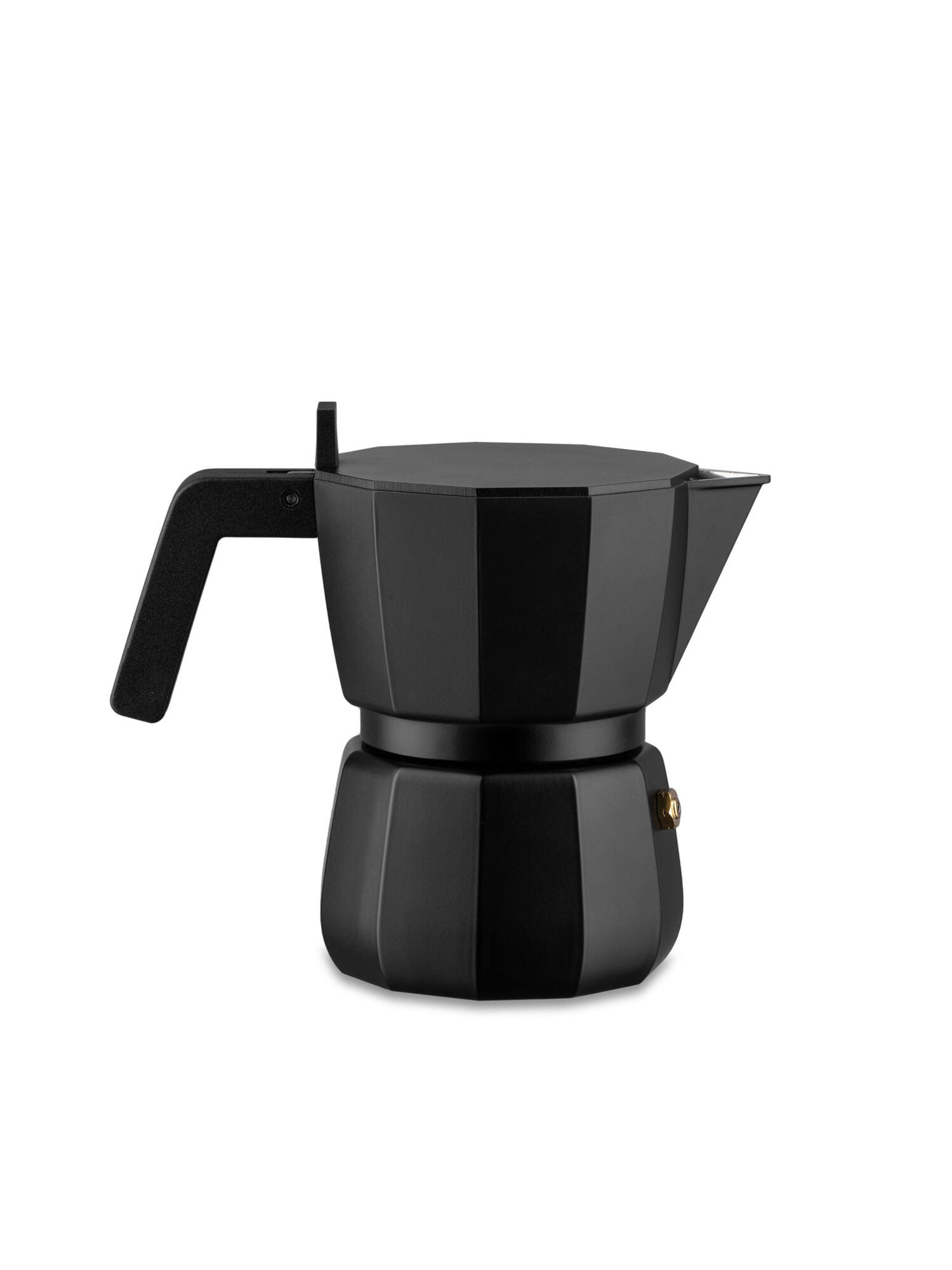 ALESSI Оригинал. Гейзерная кофеварка на 3 чашки Alessi MOKA DC06/3 B, черный