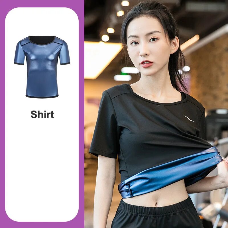 Костюм-сауна для похудения, корректирующая одежда для похудения, топ, рубашка, жилет М, Women Shirt