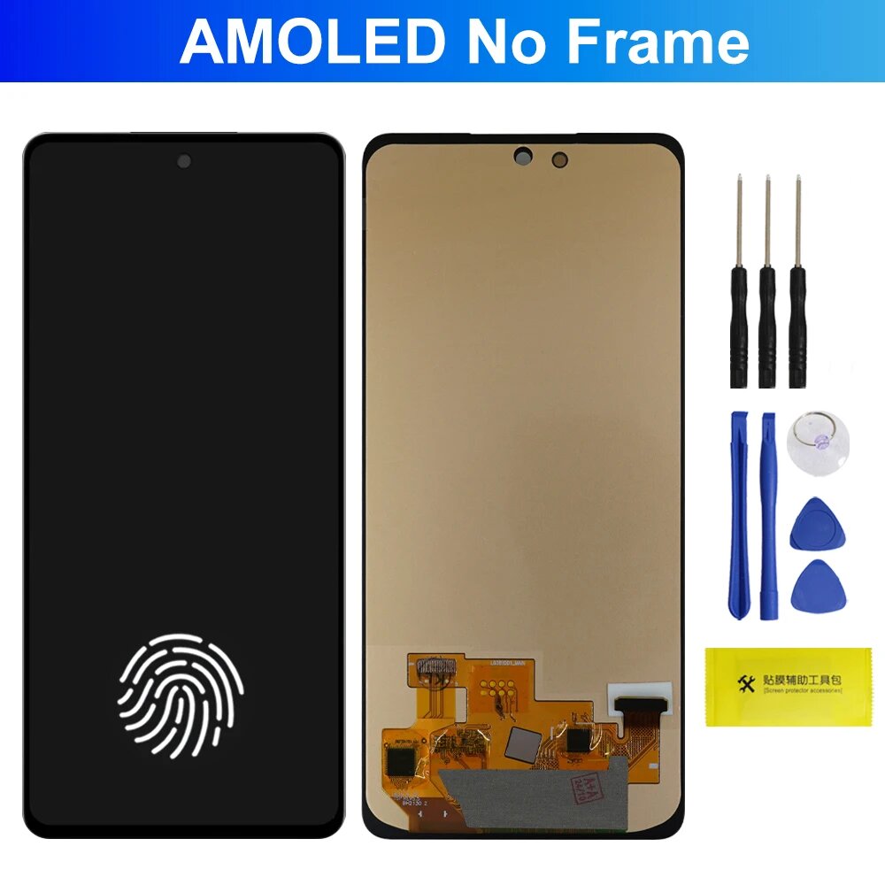 A52 A525F A525F/DS AMOLED-экран с рамкой для Samsung Galaxy A52 ЖК-дисплей с сенсорным экраном, цифровая замена
