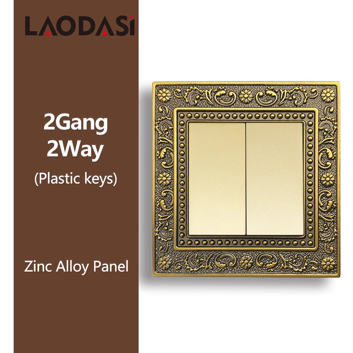 Laodasi 2Gang 2Way ретро выключатель