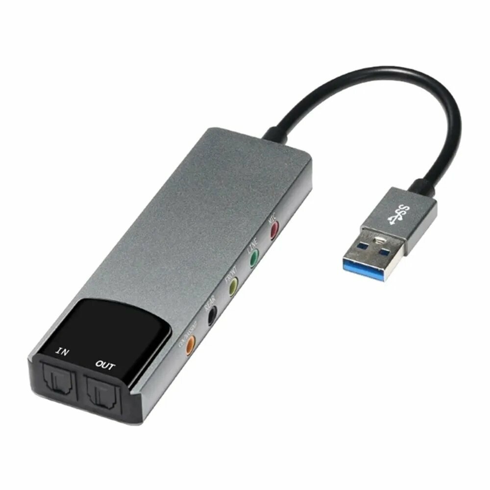 Звуковая карта 6-в-1 5.1 USB внешняя звуковая карта аудиоконвертер