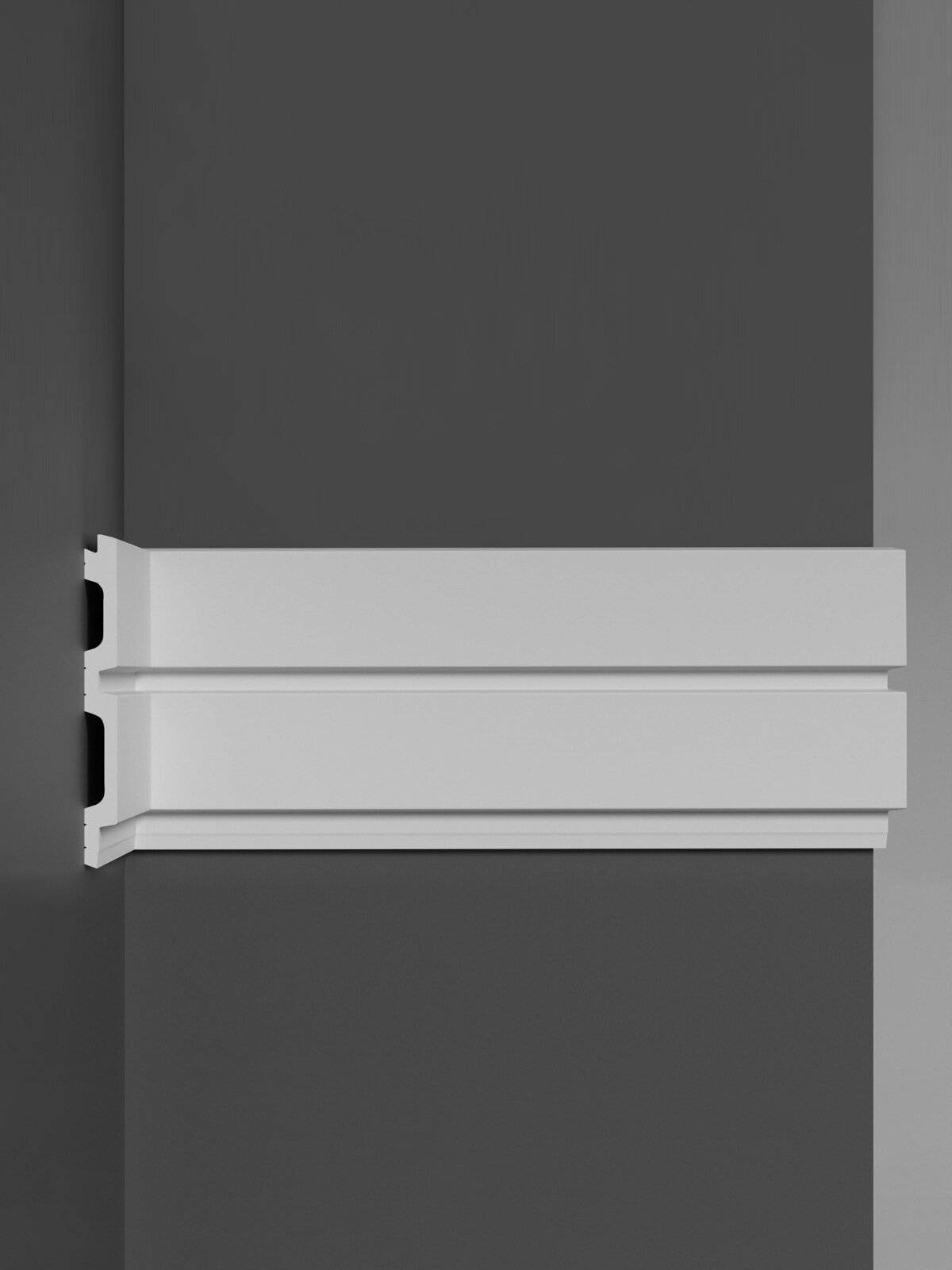 Декоративные стеновые панели из дюрополимера DECOMASTER (декомастер) для внутренней отделки стен 122х12х2900 мм, D319 ДМ белый