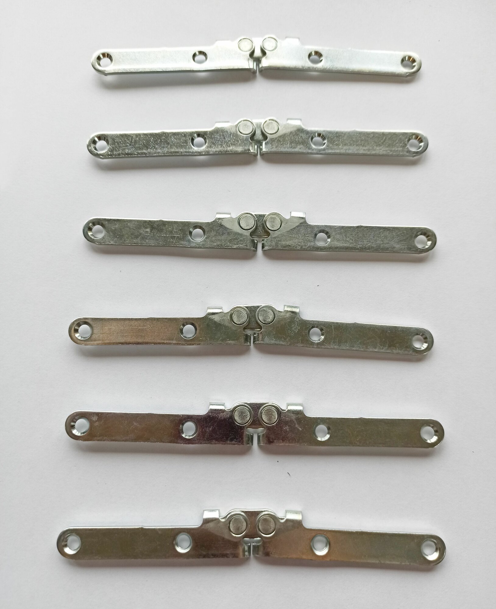 Петля ломберная для раскладного стола стальная, 6 шт