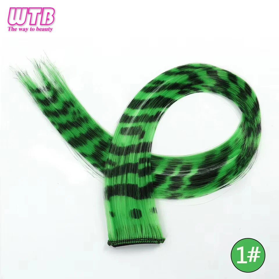 Зебра пряди для волос WTB, белые, 5 шт.