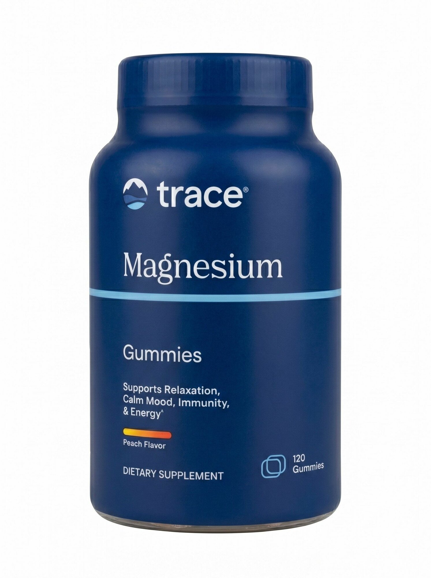 TRACE Minerals MAGNESIUM Gummies трейс Минералс , 120 жевательных мармеладок со вкусом персика