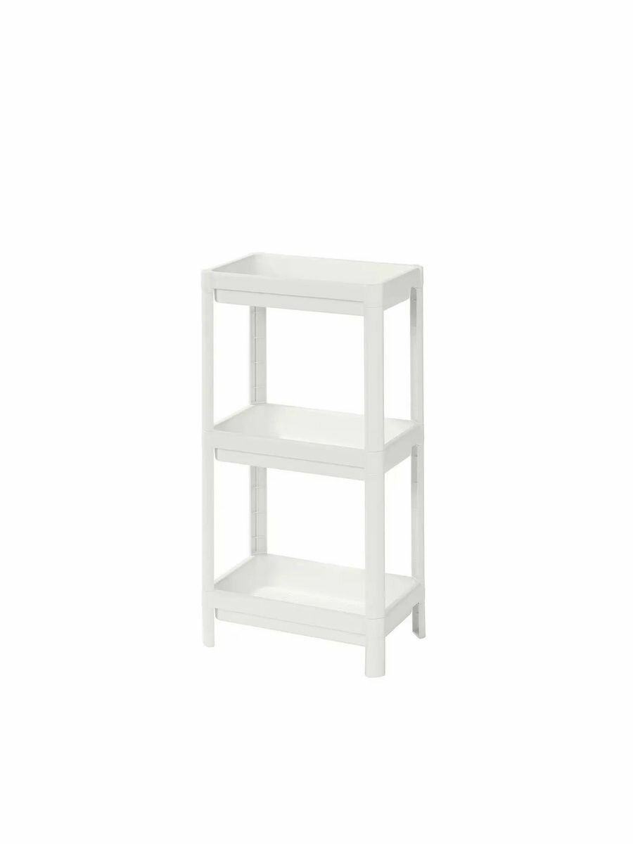 Этажерка для ванной комнаты IKEA VESKEN, пластик, белый, высота 70 см