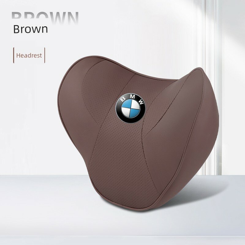 BMW Подушка для шеи с памятью и нубуком, коричневая, для BMW 3 Series 5 Series 1 Series 7 Series 4 Series X1 X3 X4 X5