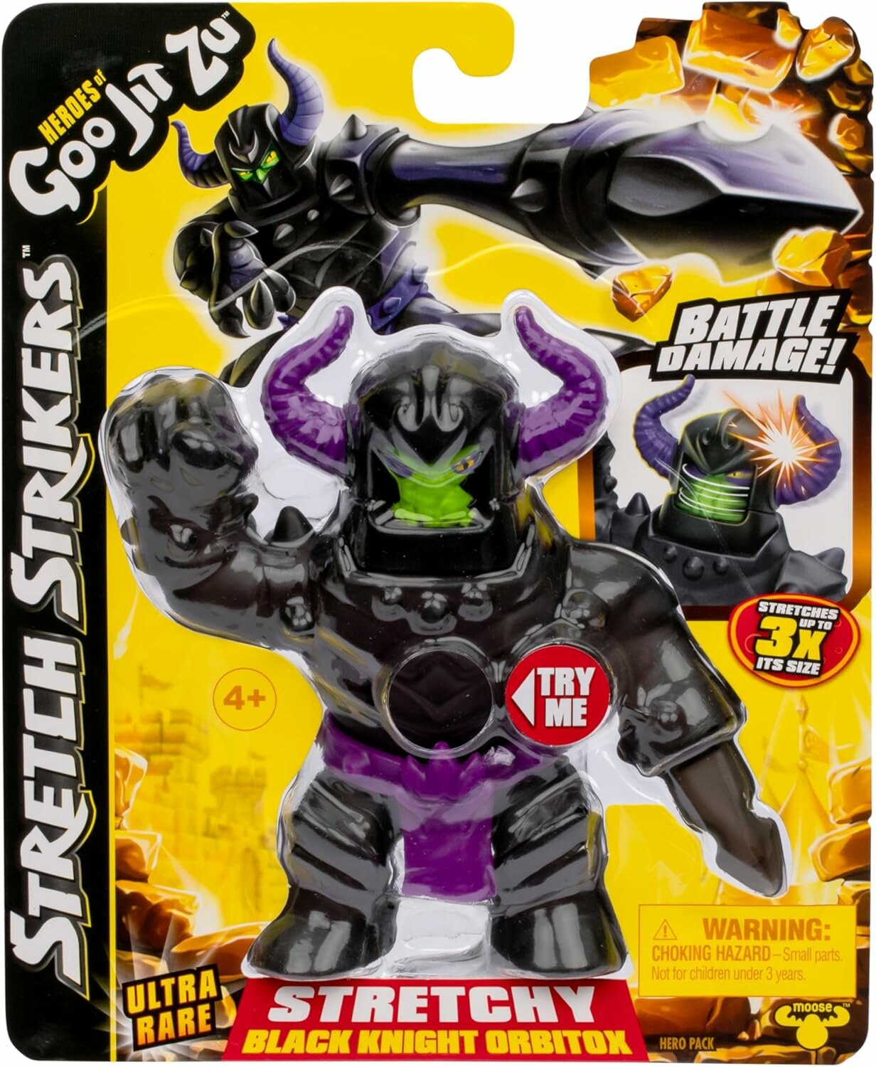 Фигурка-тянучка GooJitZu "Black Knight Orbitox". Ориг. (Ультраредкий Годжитсу "Черный рыцарь Орбитокс")