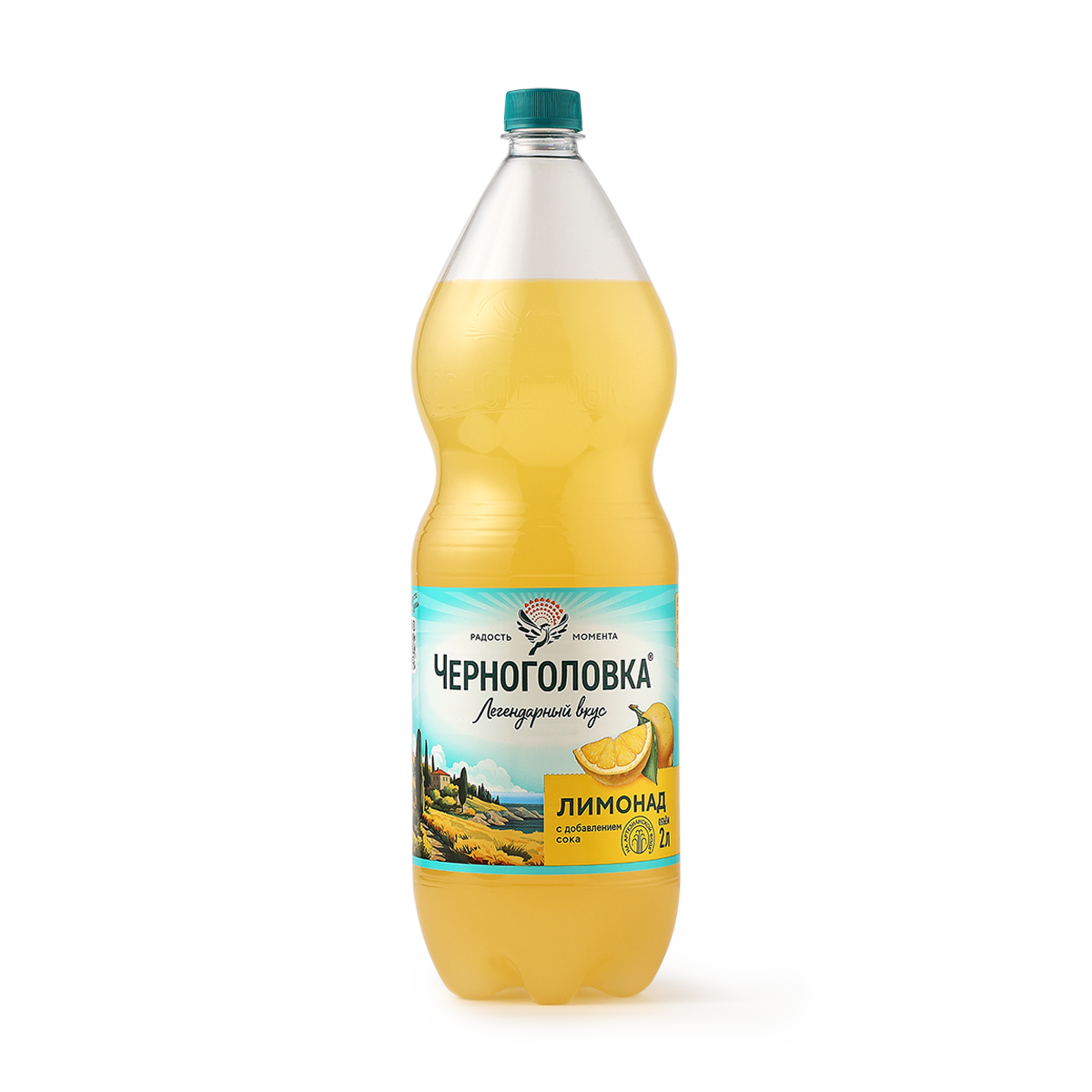 Лимонад "Черноголовка", газированный, 2 л, пластиковая бутылка