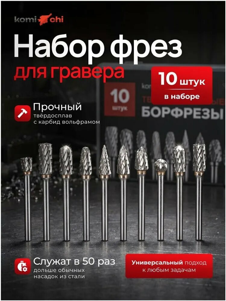 Шарошки для гравера по металлу, фреза по дереву, борфреза для дрели и шуруповерта, твердосплавные мини шарошки по камню