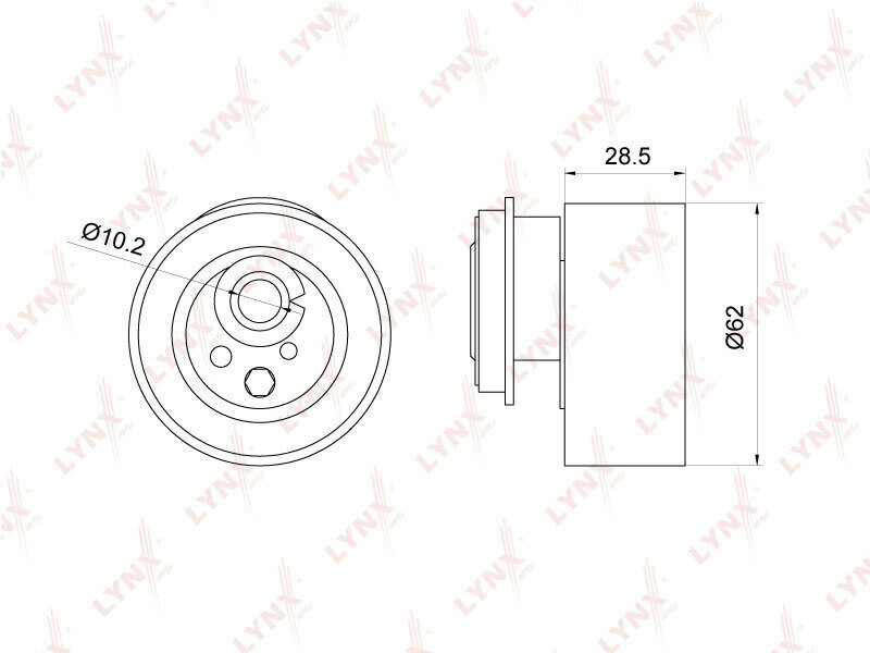 PB-1045 Ролик ремня ГРМ MAZDA 99-