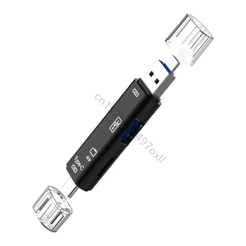 Кард-ридер 5 в 1 USB Type-C черный