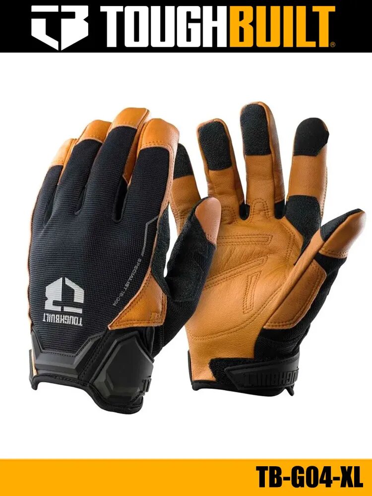 TOUGHBUILT TB-G04-L/TB-G04-XL LUVA Profissional Work Перчатки Защита рук Grande Противоскользящие Прочный Ручной Инструмент