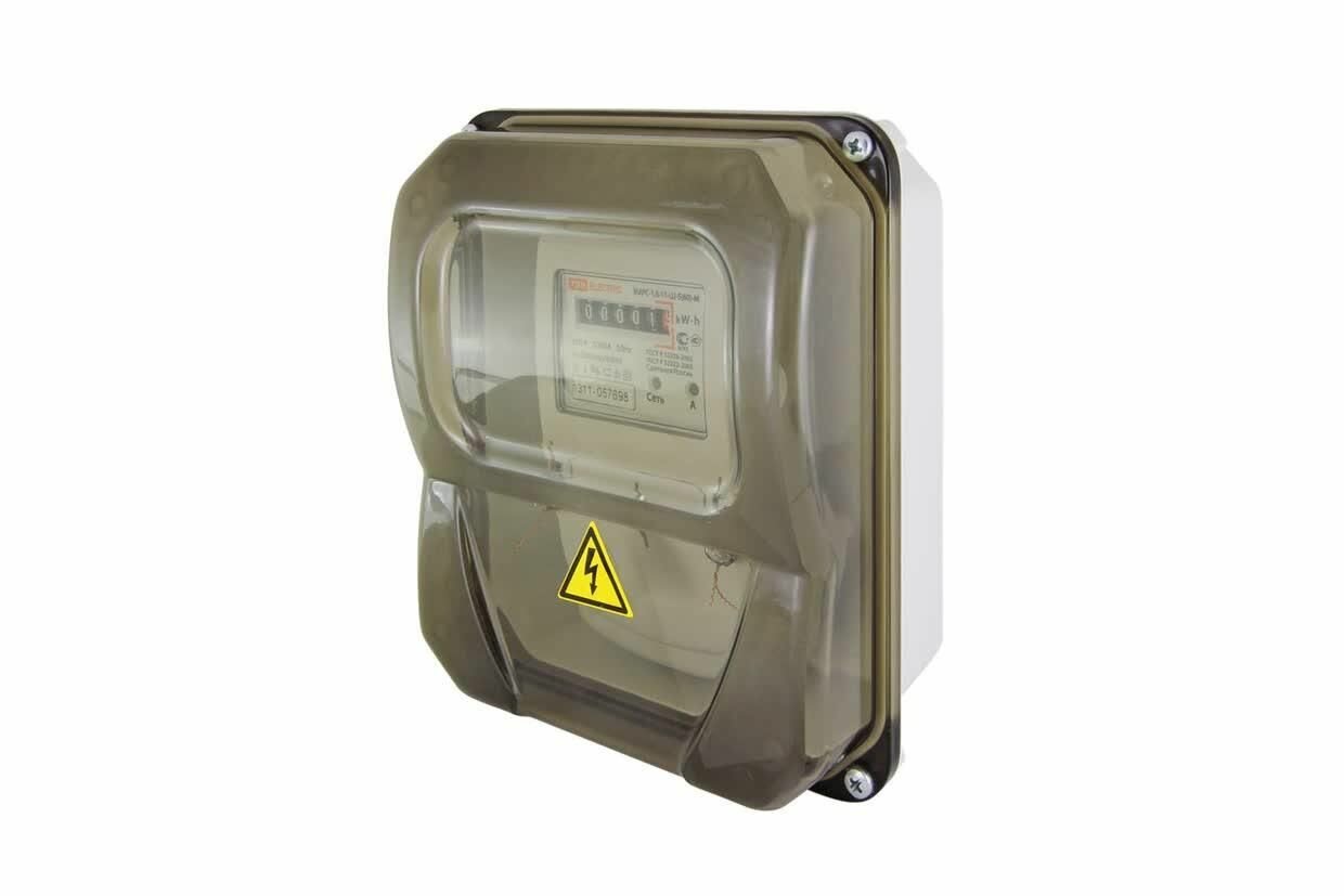 Щит учета щу-1н-1ф 226х197х90 мм пластиковый ip55 tdm