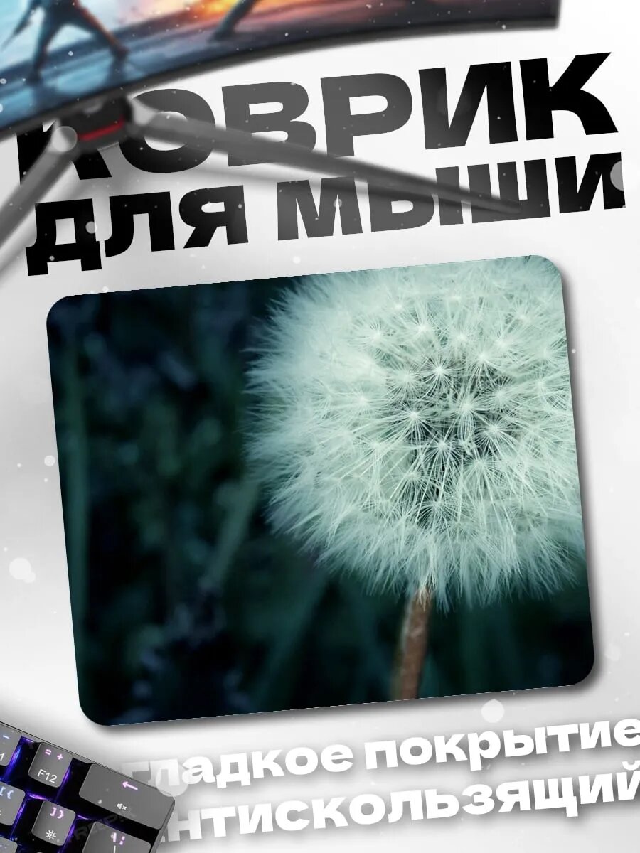Коврик для мыши Одуванчик крупным планом