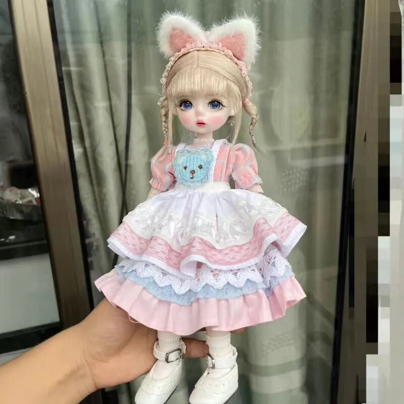 1/6 Кукла с шаровидными суставами BJD, 30cm, Модная Кукла со стеклянными глазами для девочки на день рождения