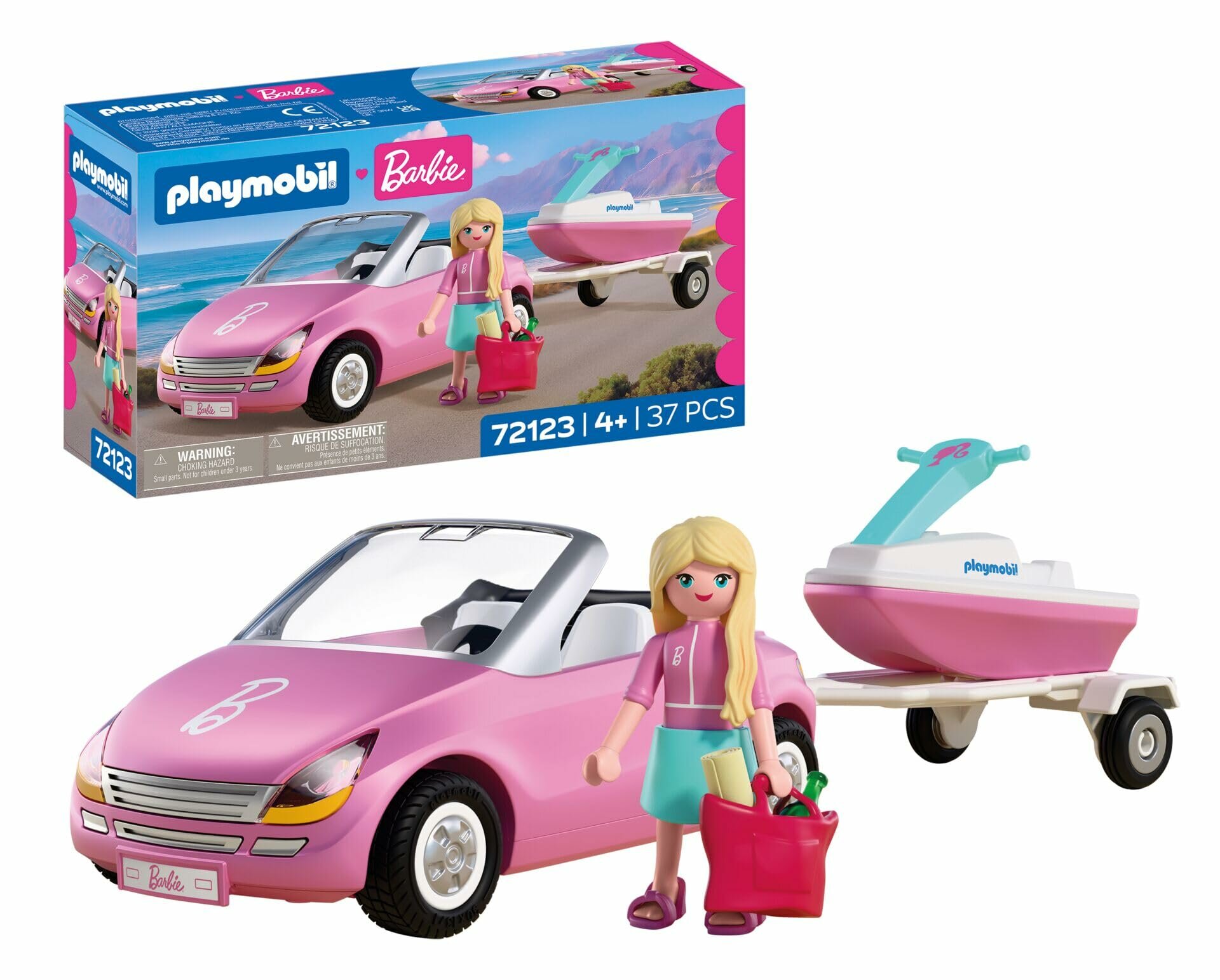 Конструктор Playmobil x BARBIE - Barbie Кабриолет с гидроциклом 37 эл. - Плеймобиль 72123