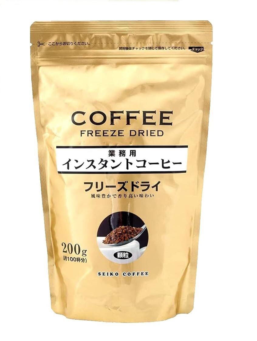 SEIKO COFFEE Кофе растворимый из ферментированных кофейных зерен Freeze Dried, пакет 200 гр