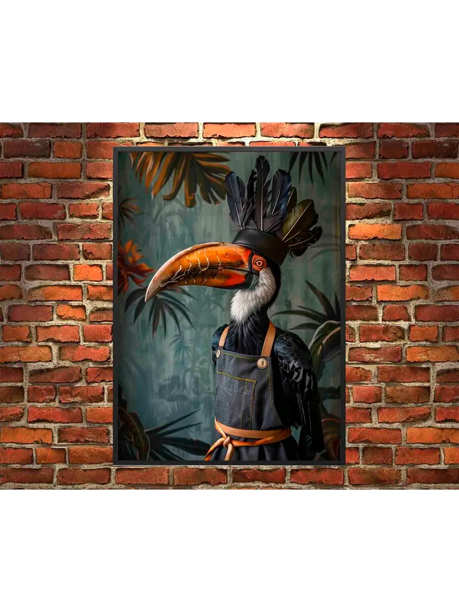 Приготовление птицы-носорога 4, Плакат 30x42см