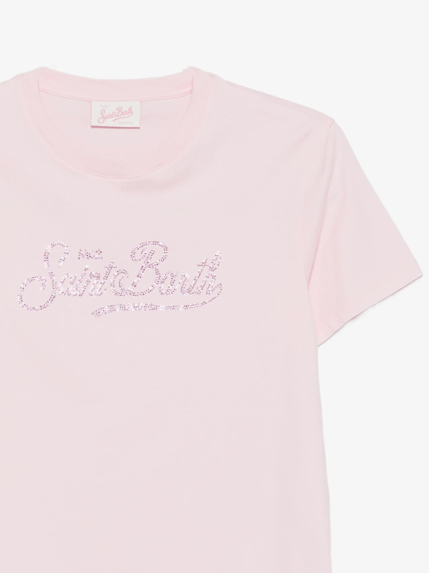 Футболка MC2 Saint Barth Rhinestone-logo T-shirt, размер 42 — фото 1