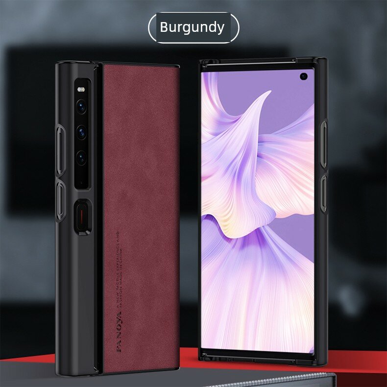 Чехол для Huawei Mate X3 Classic Edition, винный красный, из премиальной овечьей кожи, антицапинный, ультратонкий,