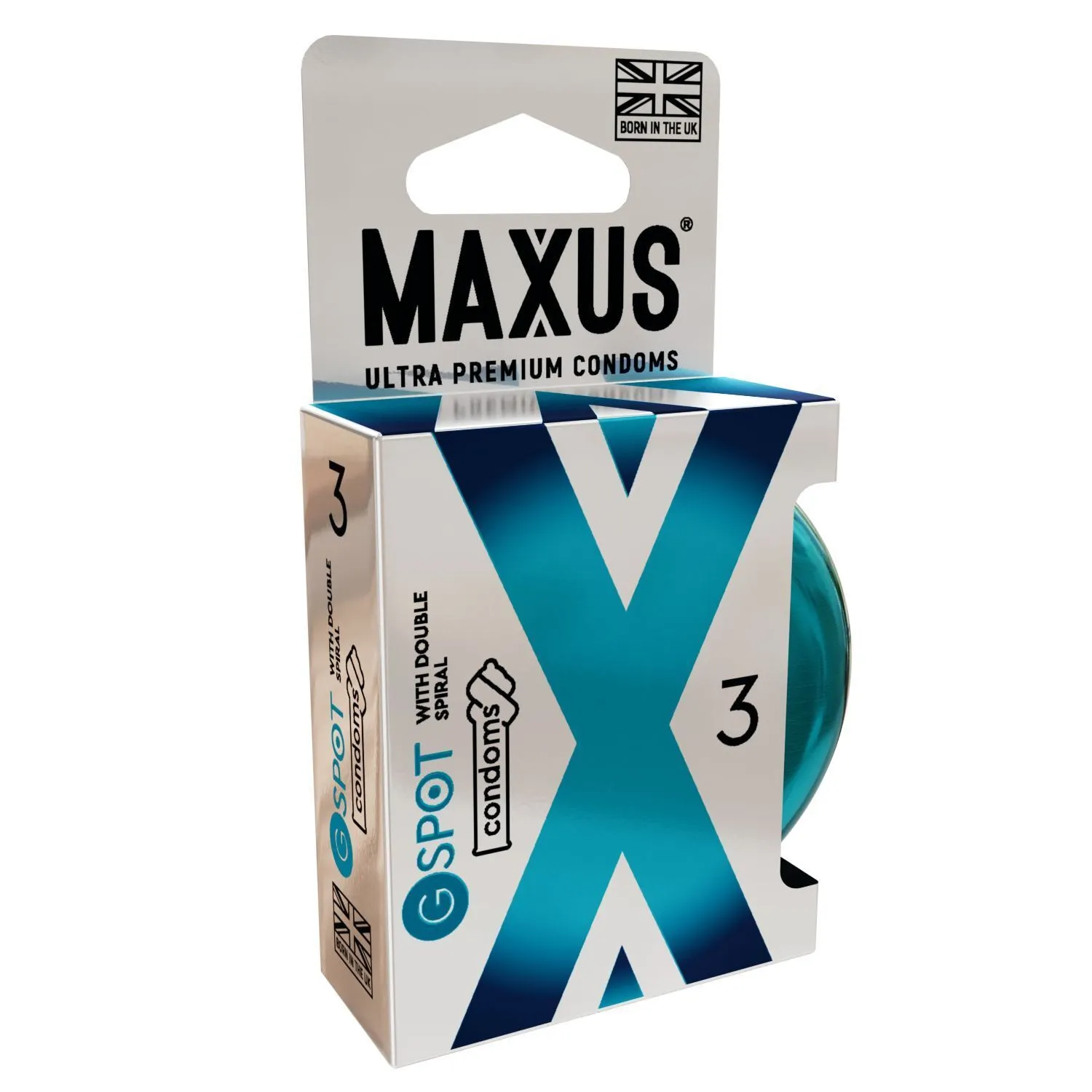 78689 Maxus G-spot, 3 шт. Презервативы с двойной спиралью, латексные