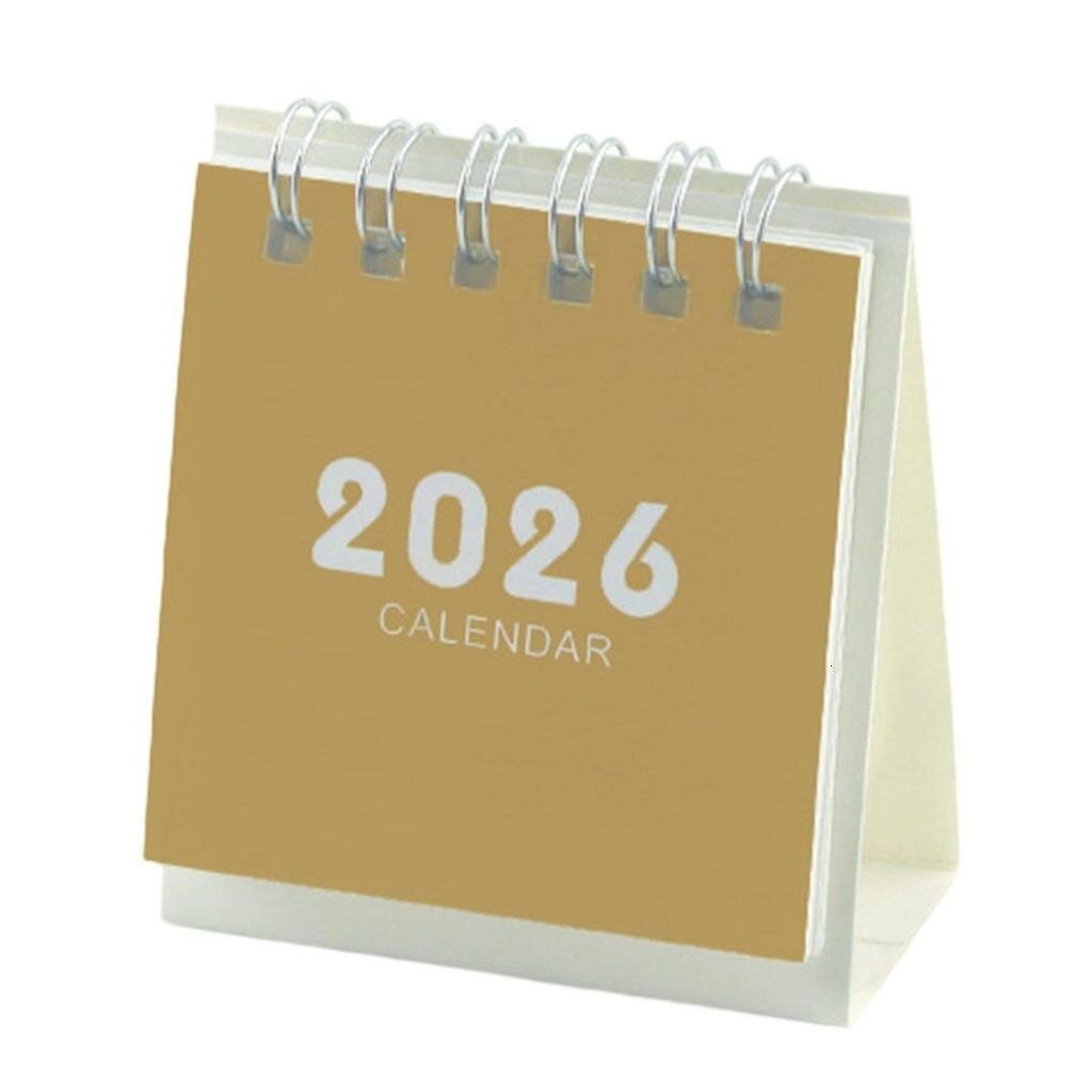 Настольный календарь на 2026 год (08.2025–12.2026), Коричневый