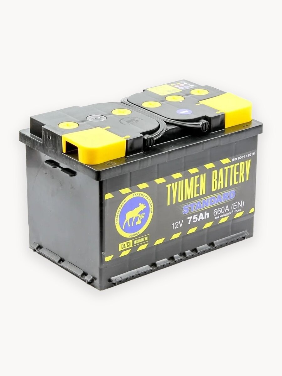 Аккумуляторная батарея TYUMEN BATTERY Тюмень standard 6ст -75.1 l TNS75.1 прямая полярность для автомобилей легковых и грузовых кальциевая технология