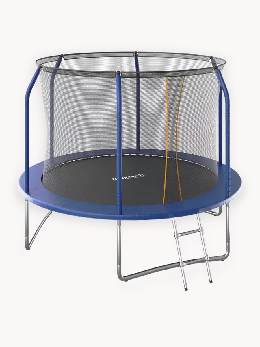 Батут UNIX Line SUPREME BASIC 8 ft (blue), диаметр 244 см, допустимый вес пользователя 140 кг