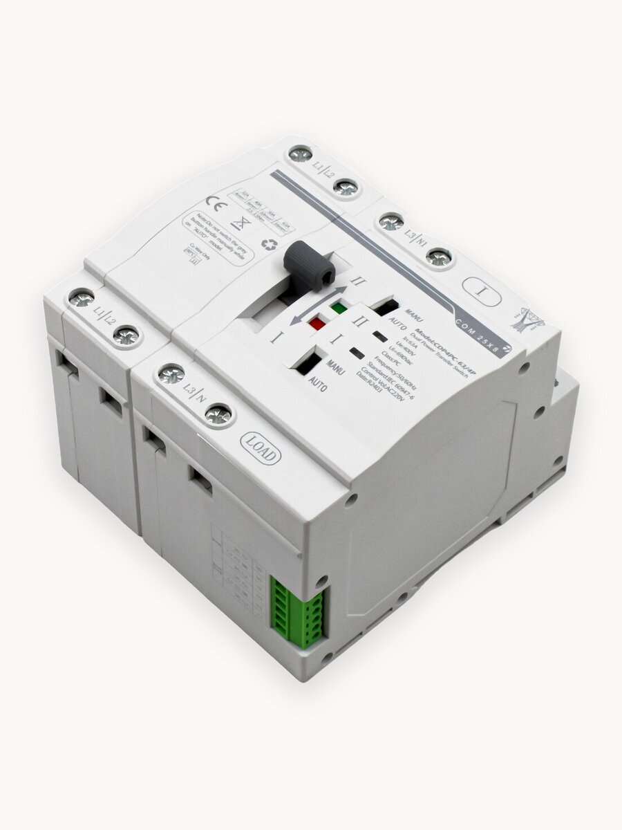 Блок автоматического ввода резерва COM.25X8 CDP4PC-63/4P, 380В, 63A, IP30