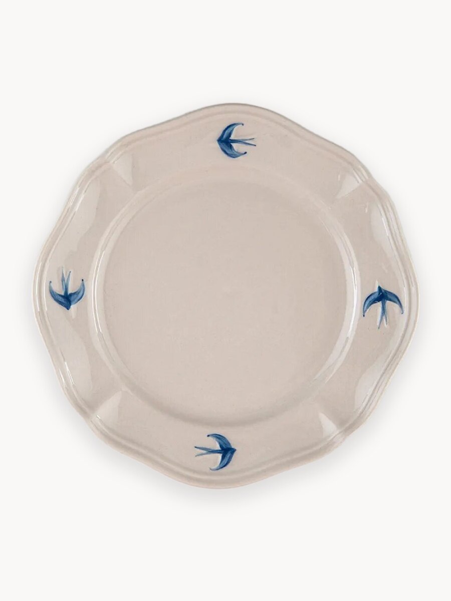 Набор тарелок DB HOMME, керамика, ручная работа, для СВЧ, цвет вишневый, 1 шт