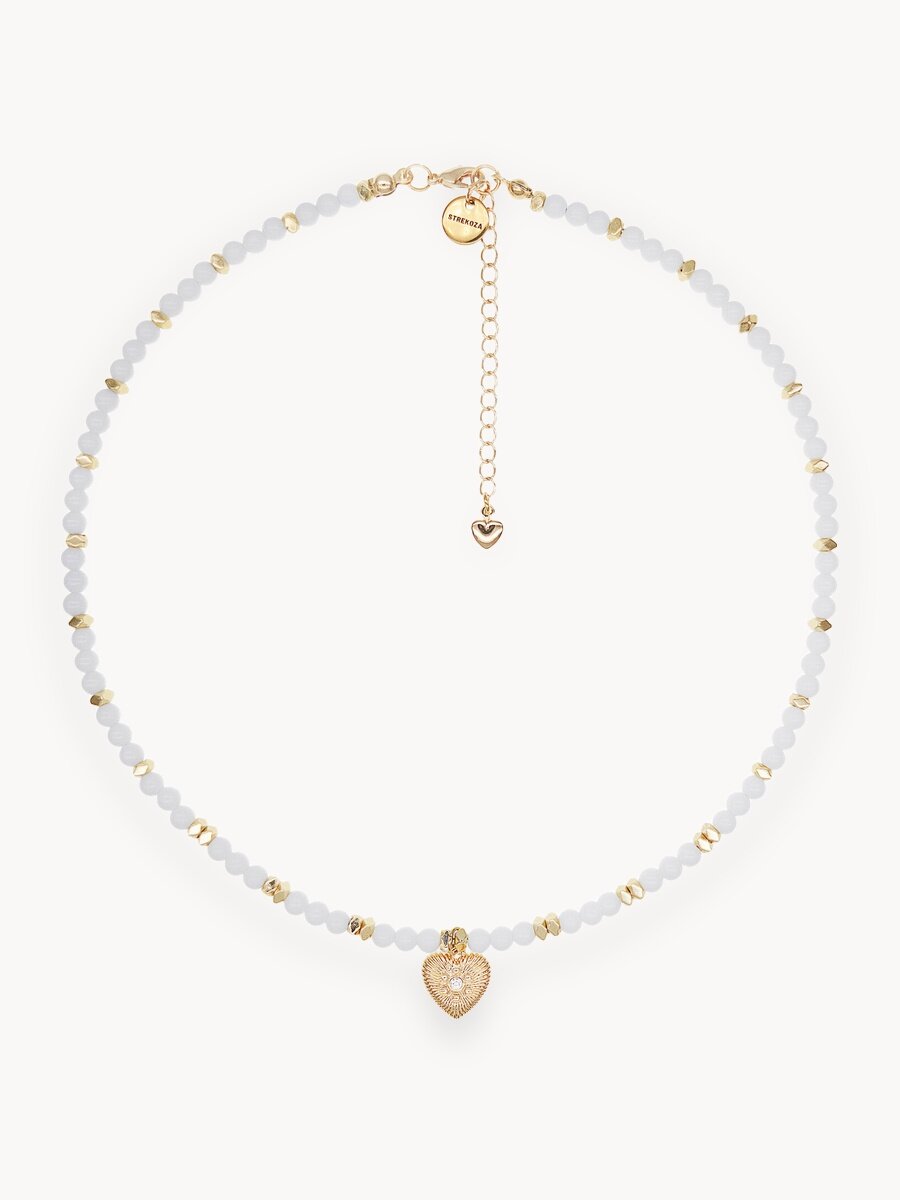 Колье, агат, циркон