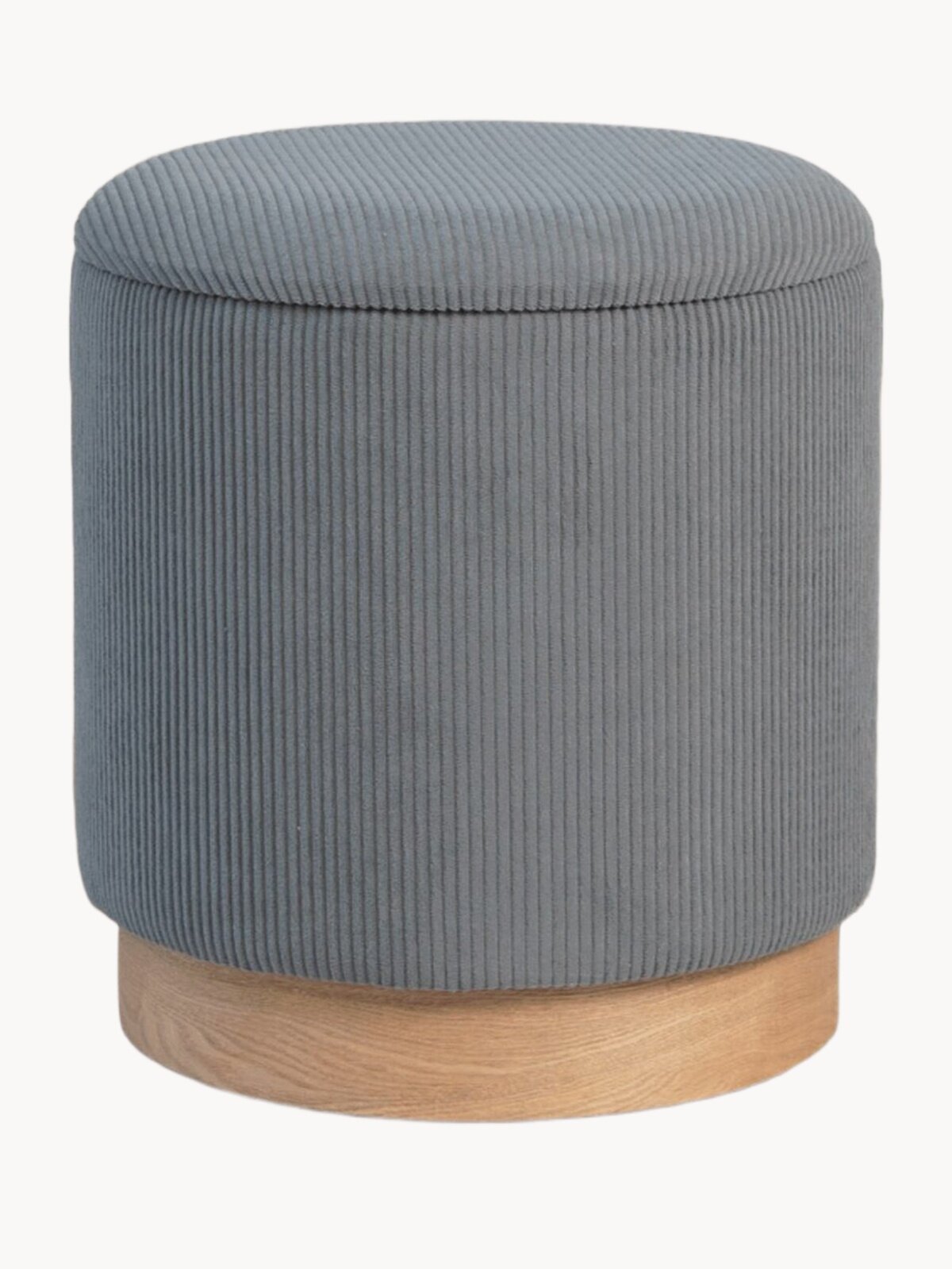 Пуфик в прихожую Laavi Home Марибор, пуф с ящиком для хранения, велюр, серый, большой