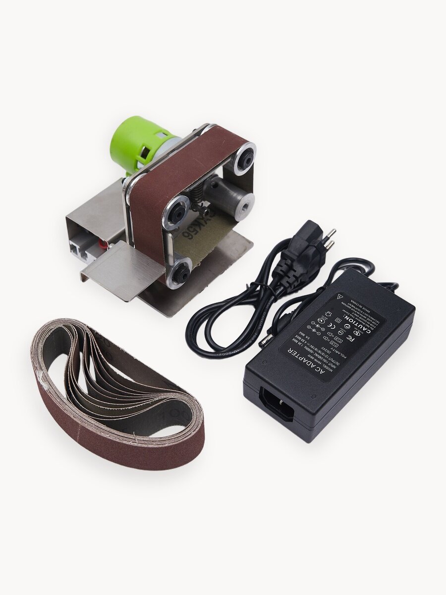 Мини гриндер ленточный с полировальным кругом