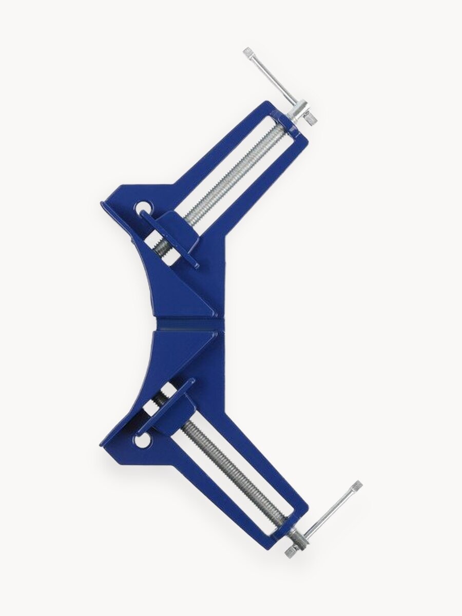 Струбцина угловая тундра, 90°, винтовой зажим, алюминиевая, 75 мм