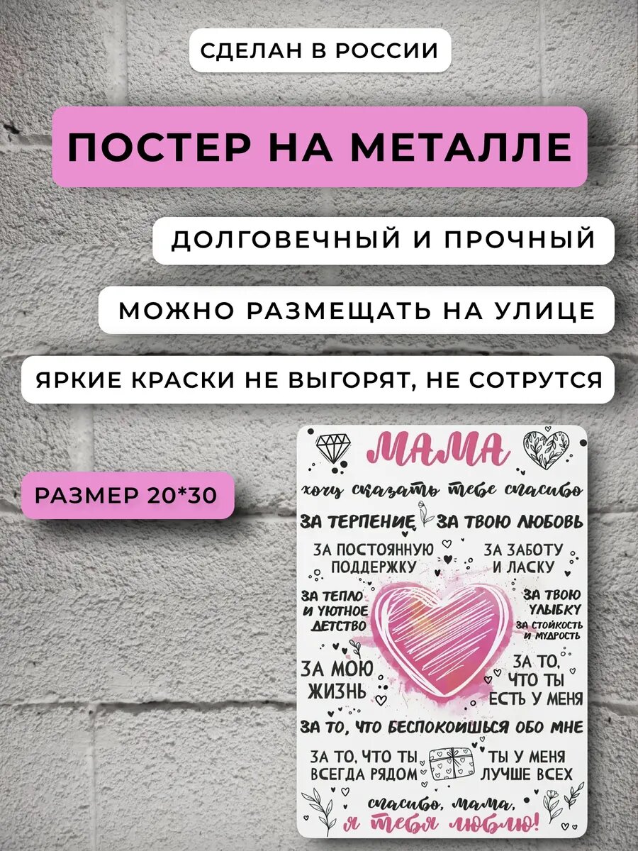 Подарок маме постер — фото 1