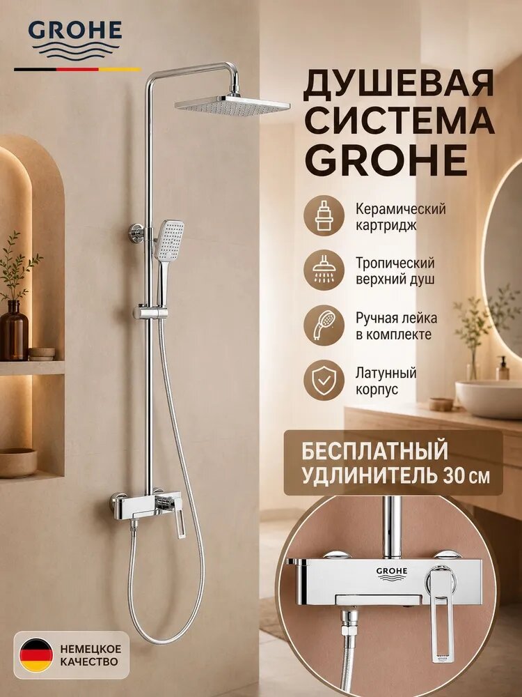 GROHE Душевой комплект хром