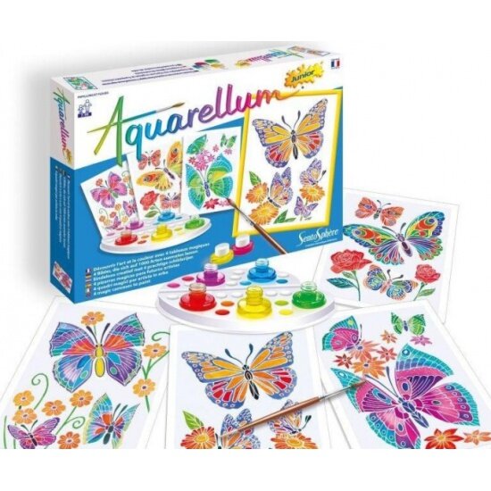 Набор для творчества Sentosphere 6500 Акварельная раскраска. Цветы и бабочки