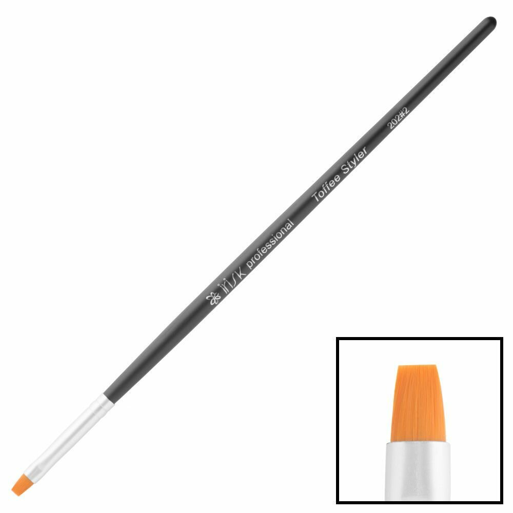 Кисть для геля Toffee Styler искусственный ворс в тубе № 2 (К202-02)